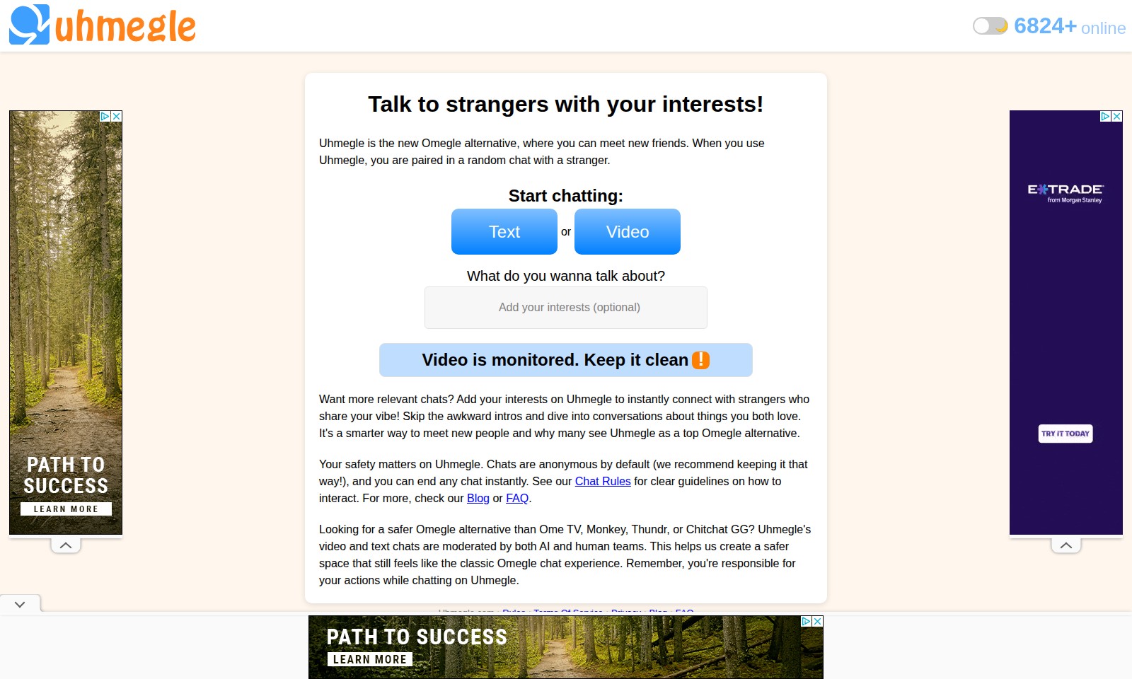 Uhmegle: Sicherer Chat mit gemeinsamen Interessen. | Oeb.ai