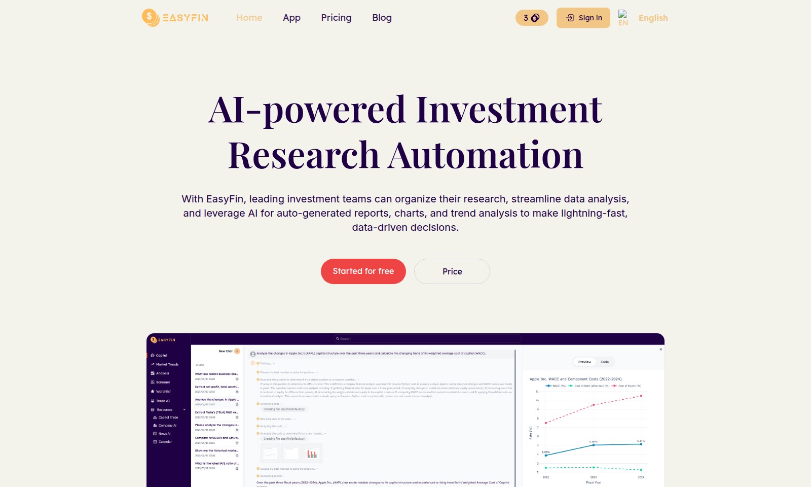 AI驱动的投资研究自动化 | Oeb.ai