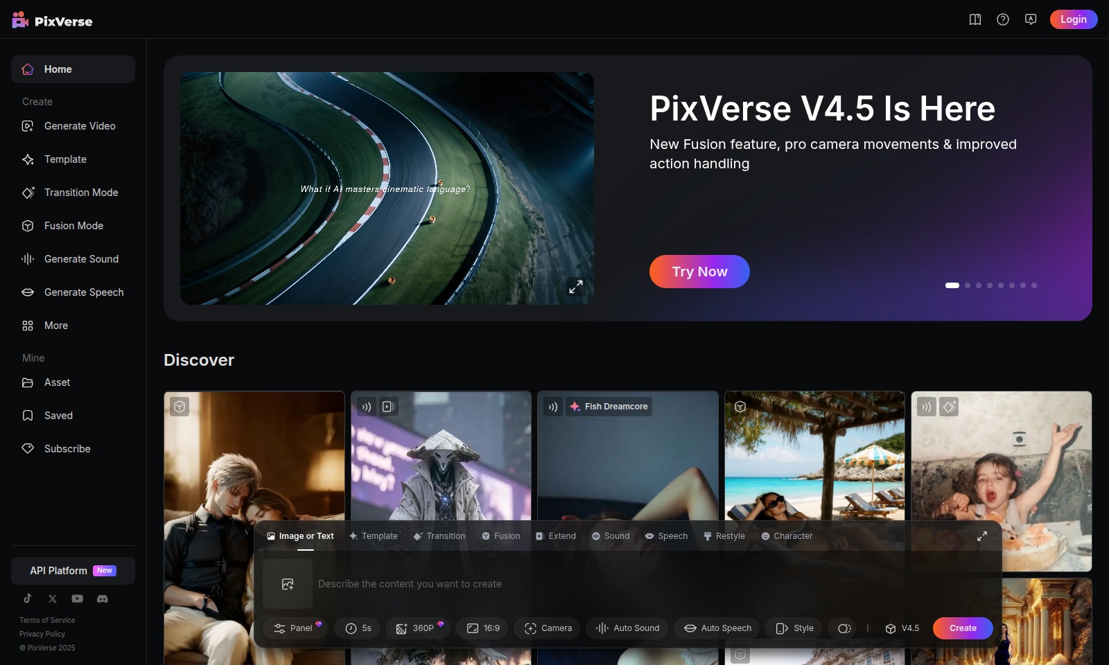 PixVerse Video Creation Platform | Oeb.ai