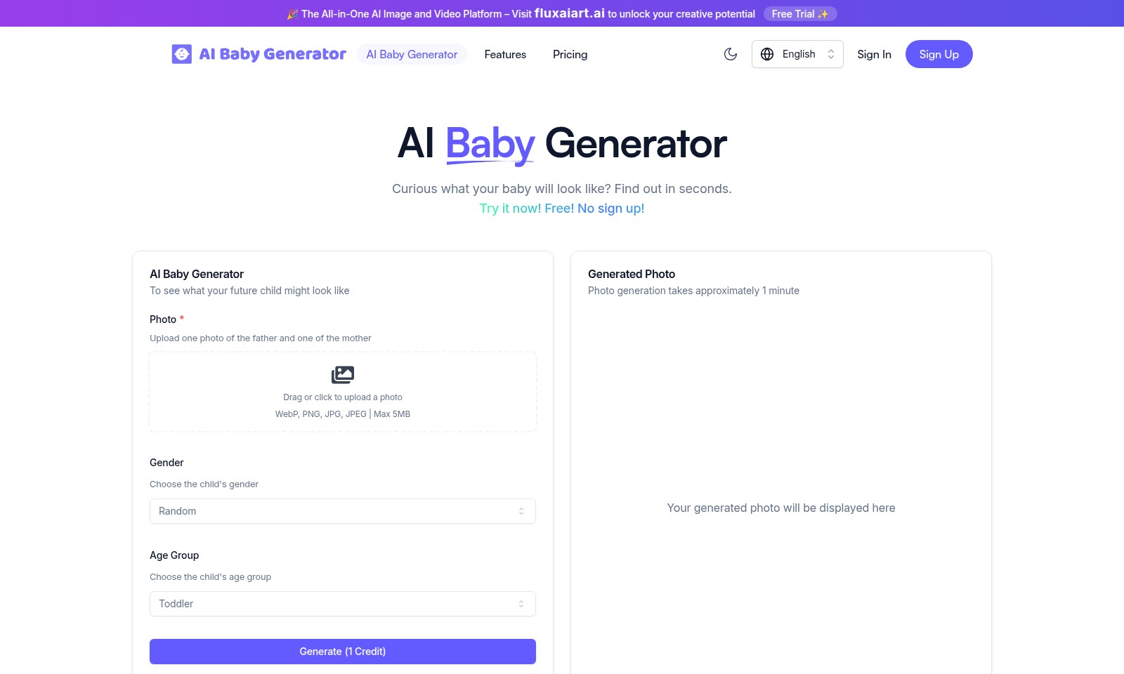 AI Baby Generator: See Your Future Child | Oeb.ai