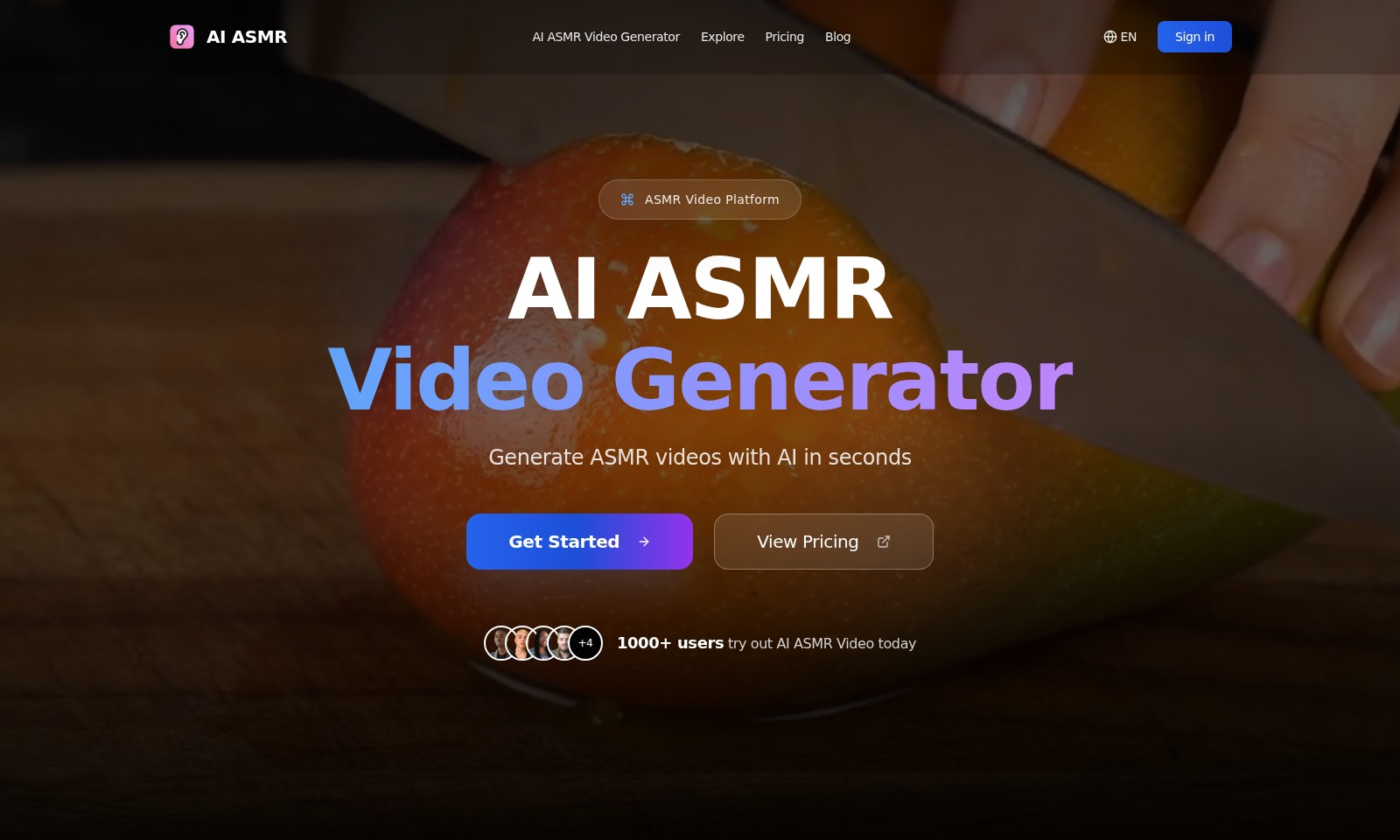 Generador de videos ASMR AI | Oeb.ai