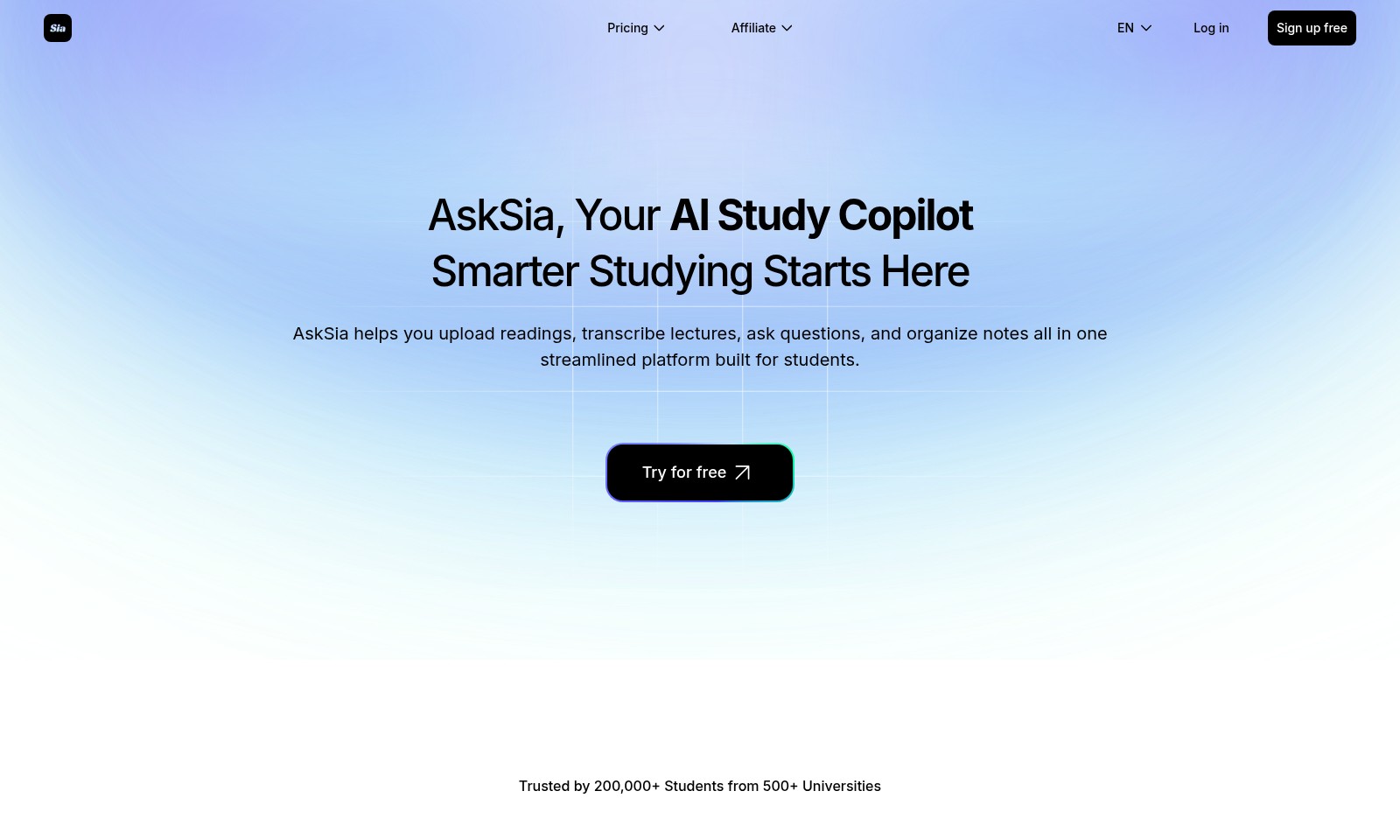 AskSia: Your AI Study Copilot | Oeb.ai