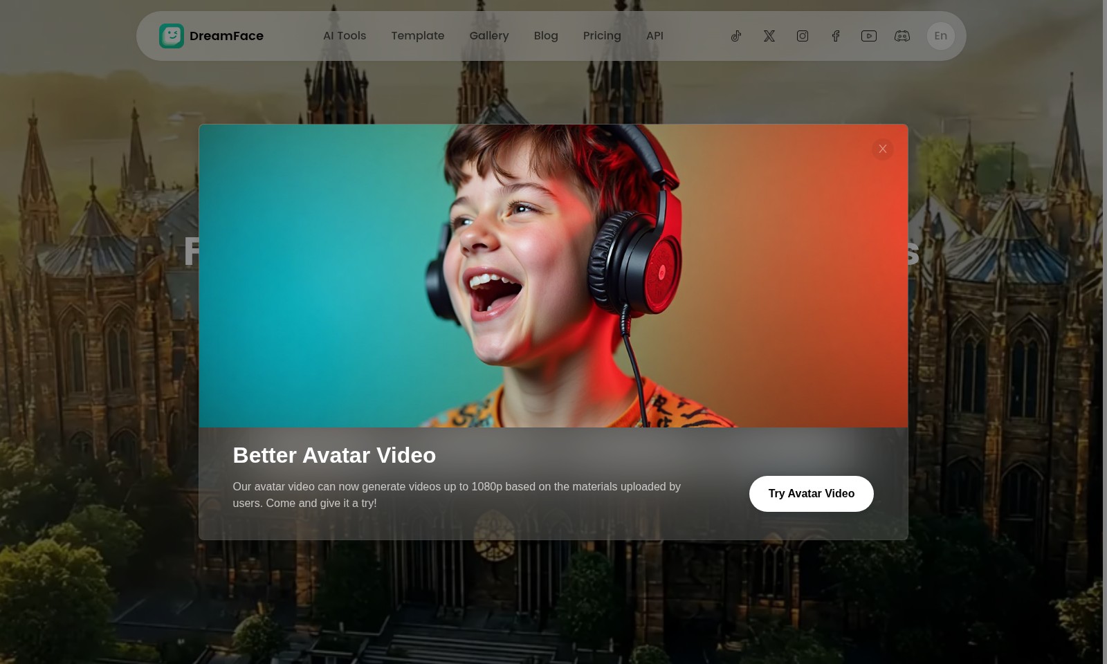 DreamFace: Ferramentas de Vídeo e Foto de IA | Oeb.ai