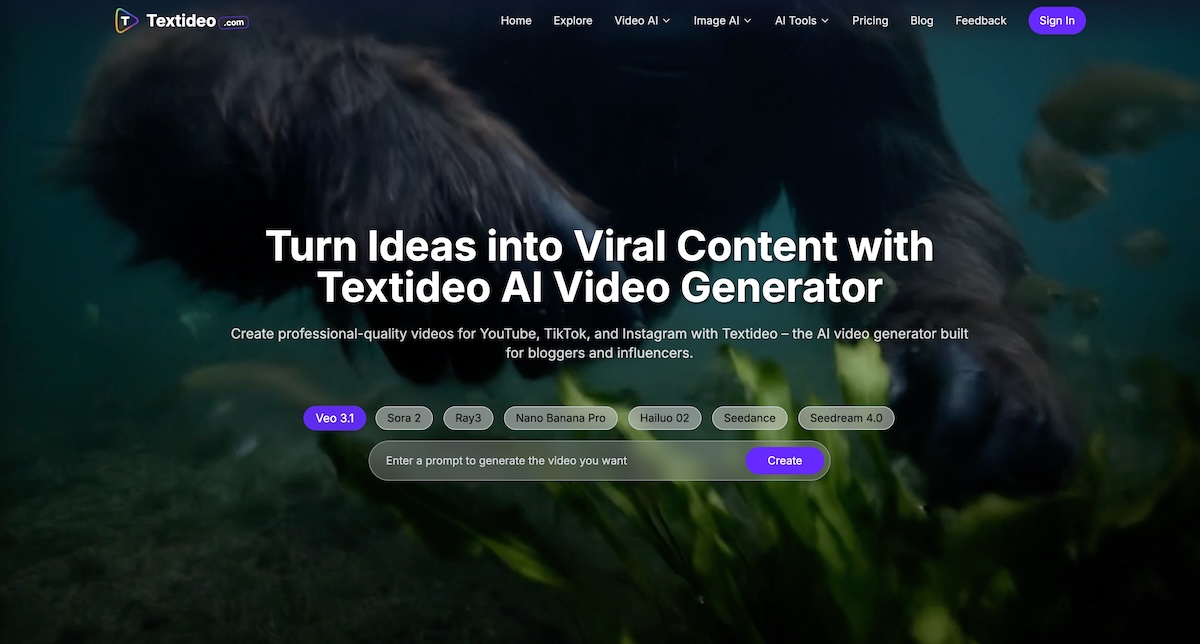 Video Effects With Textideo AI Video Generators | Textideo.com